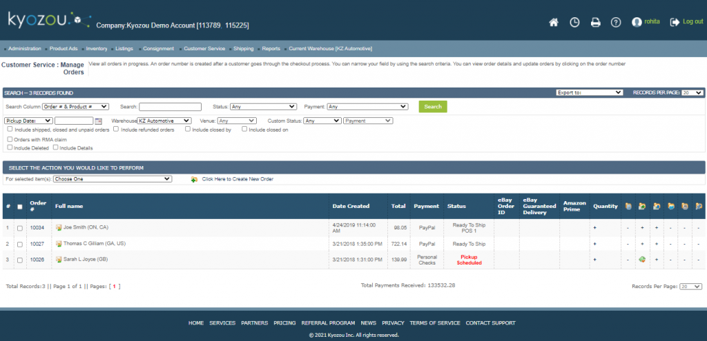 Order Fulfillment Software - Kyozou